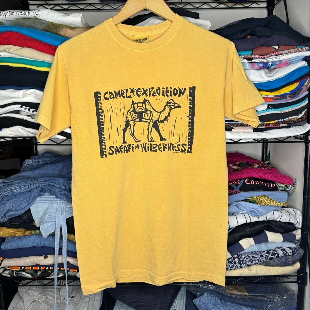 Vintage Yellow Camel Expedition Safari Wilderness T-S… - Gem